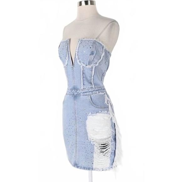 FANCY DREAM USA | Dresses | New Fancy Dream Usa Womens Denim Dream ...
